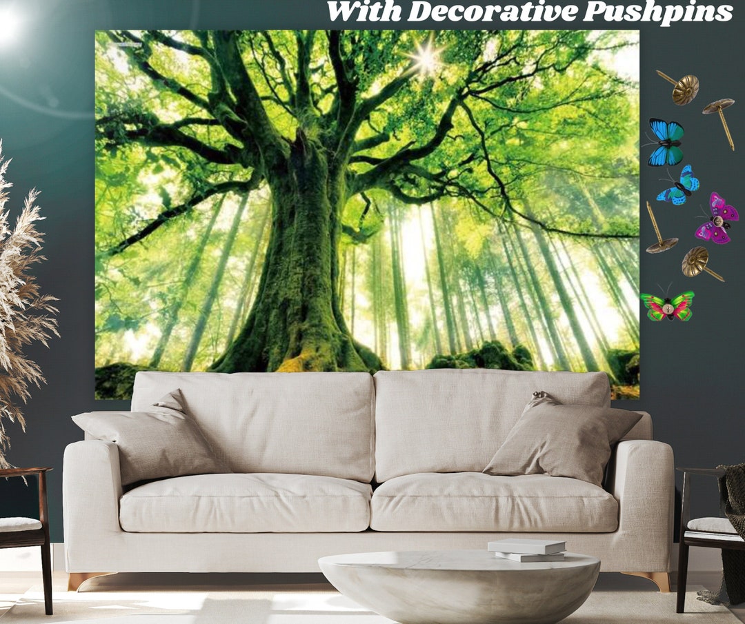 Tree of Life Large Wall Art Home Decor Forest Green Landscape Photo ...