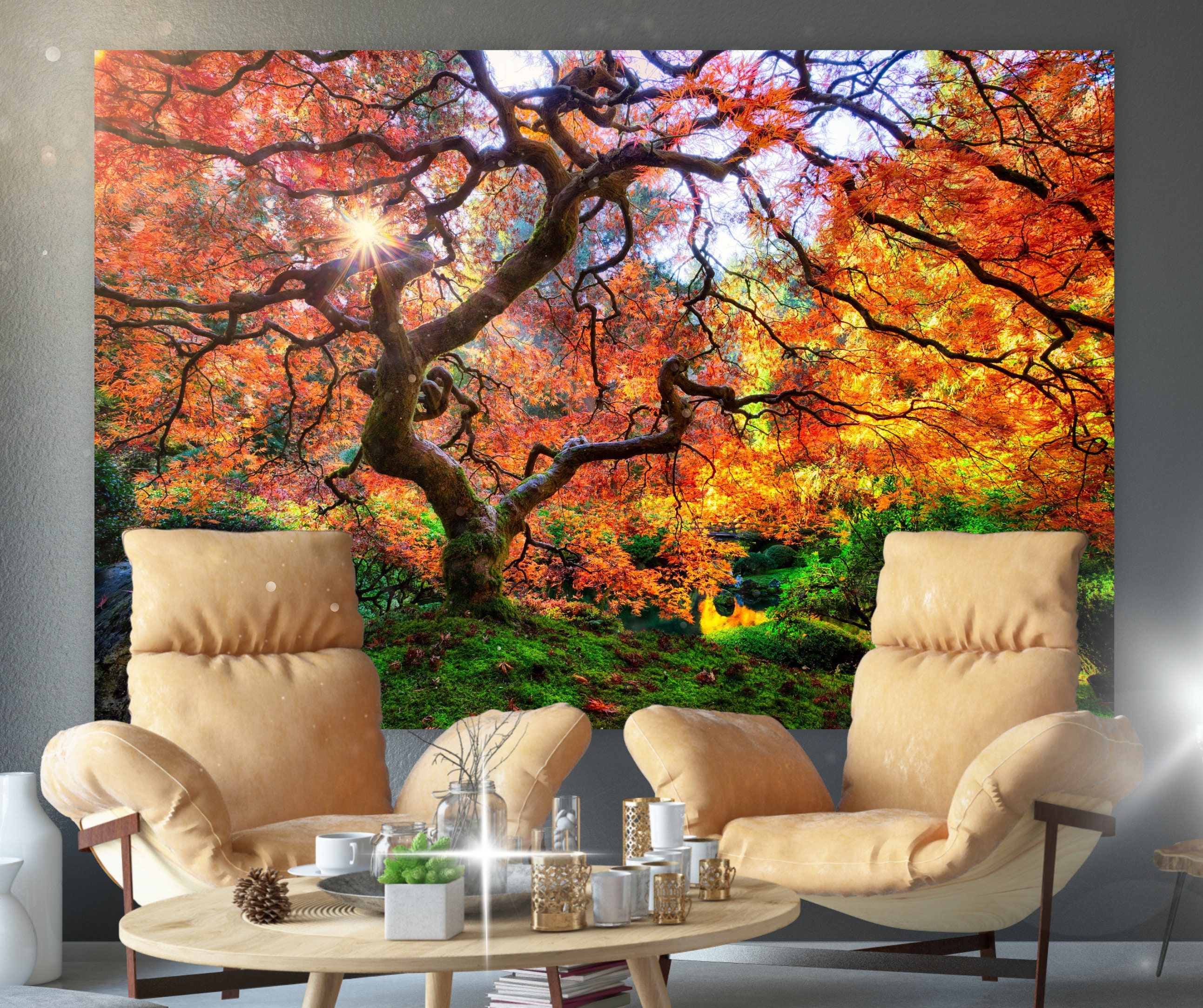 Tree of Life Wall Decor Landscape Garden Nature Wedding Backdrop Photos ...