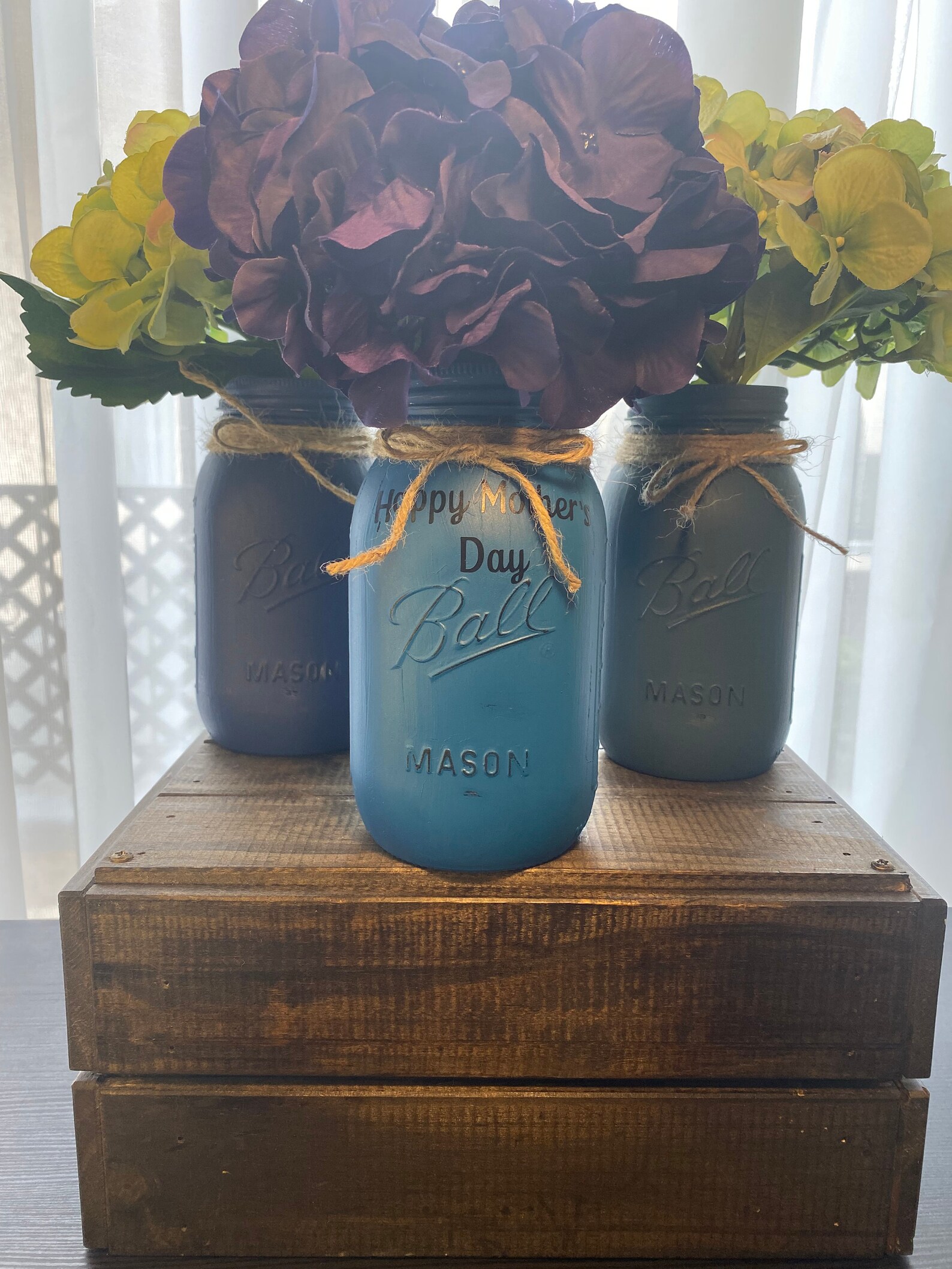 Rustic Style MASON Jars/mothers Day Wedding Centerpiece - Etsy