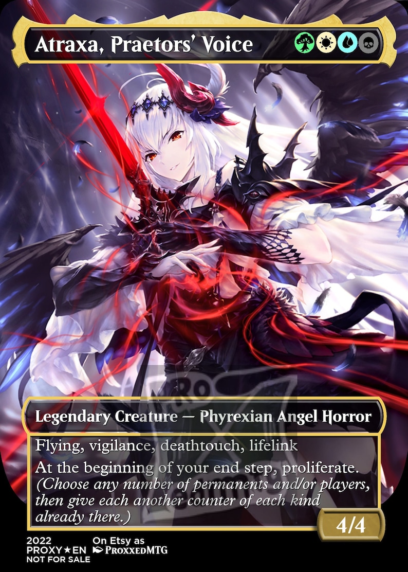 Atraxa Praetors Voice MTG Proxy Borderless Card Art - Etsy