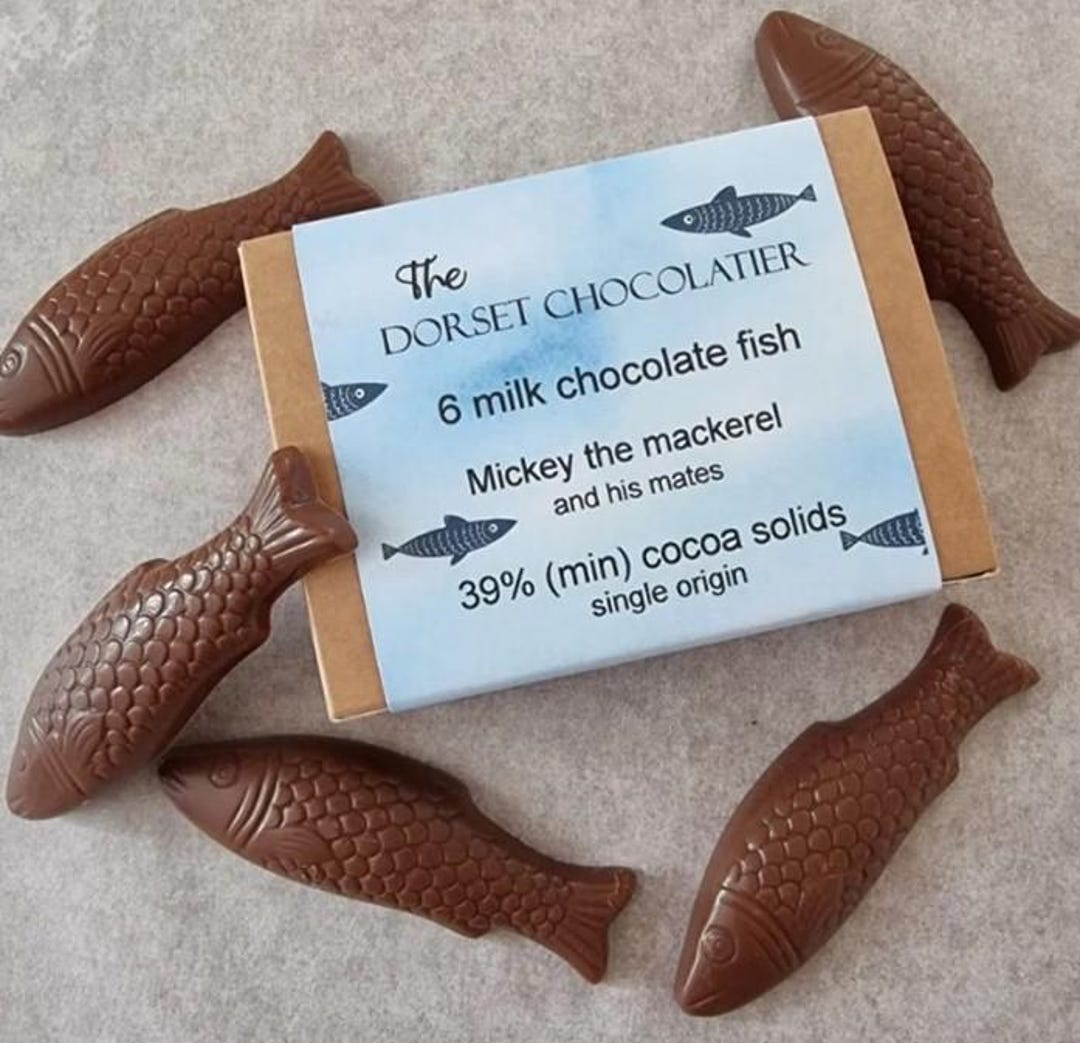 Fine Milk Chocolate Fish - Mackerel - Etsy UK