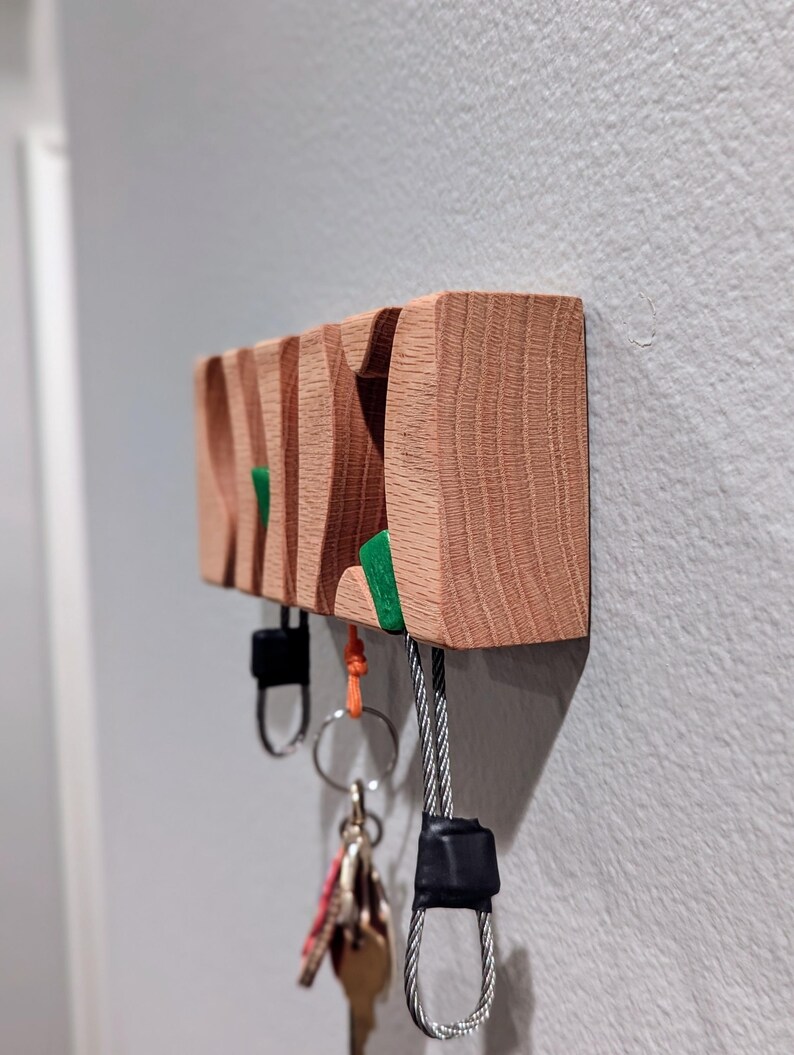 Rock Climbing, Key Chain Wall Holder (small White Oak Version) - Etsy