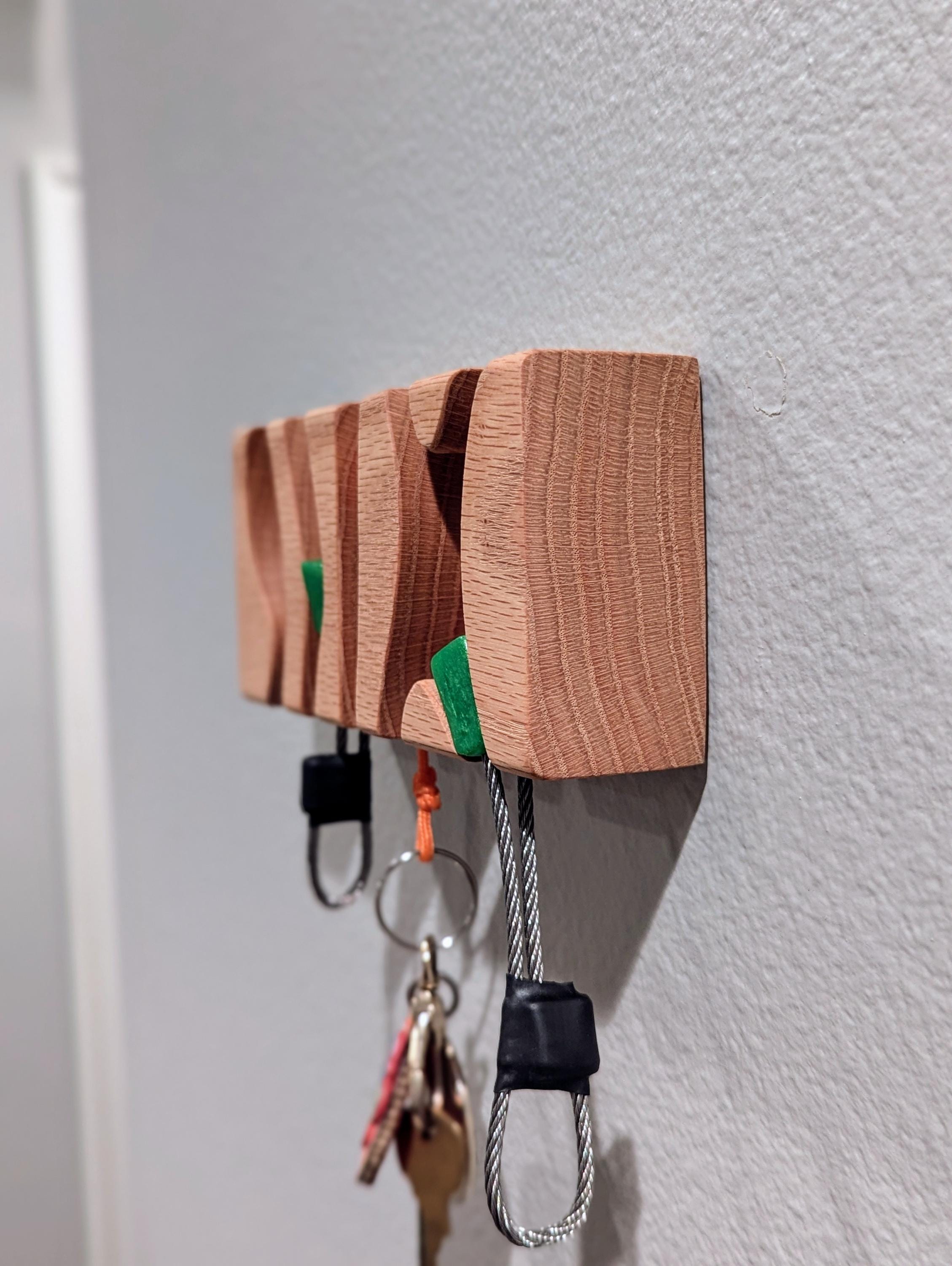Rock Climbing, Key Chain Wall Holder (small White Oak Version) - Etsy