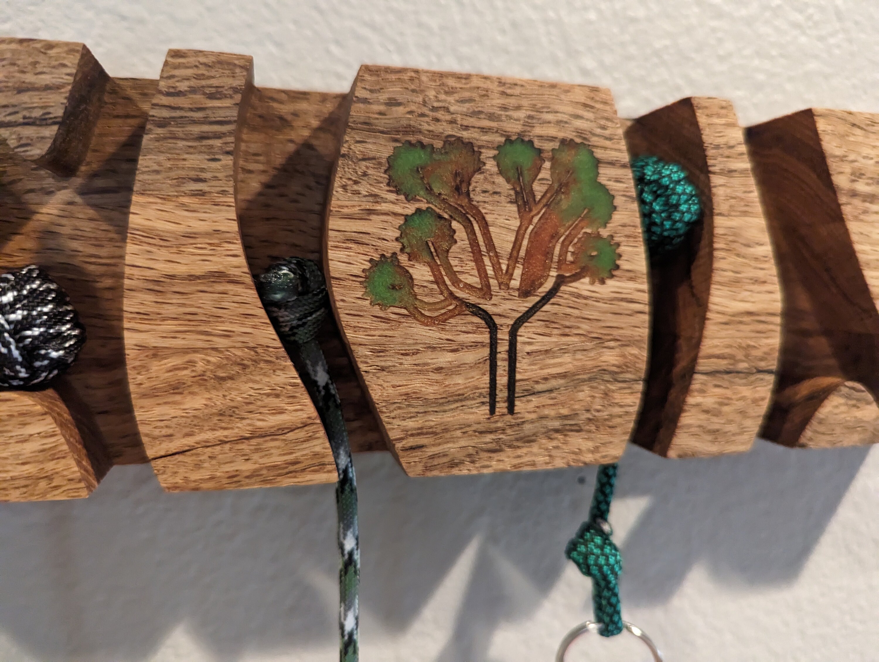 Wall Decor, Key Hanger With Epoxy Inlay, Gift for Climbers joshua Tree ...