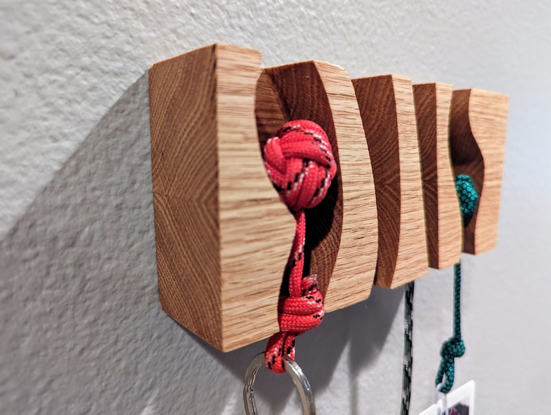 Rock Climbing, Key Chain Wall Holder (small White Oak Version) - Etsy
