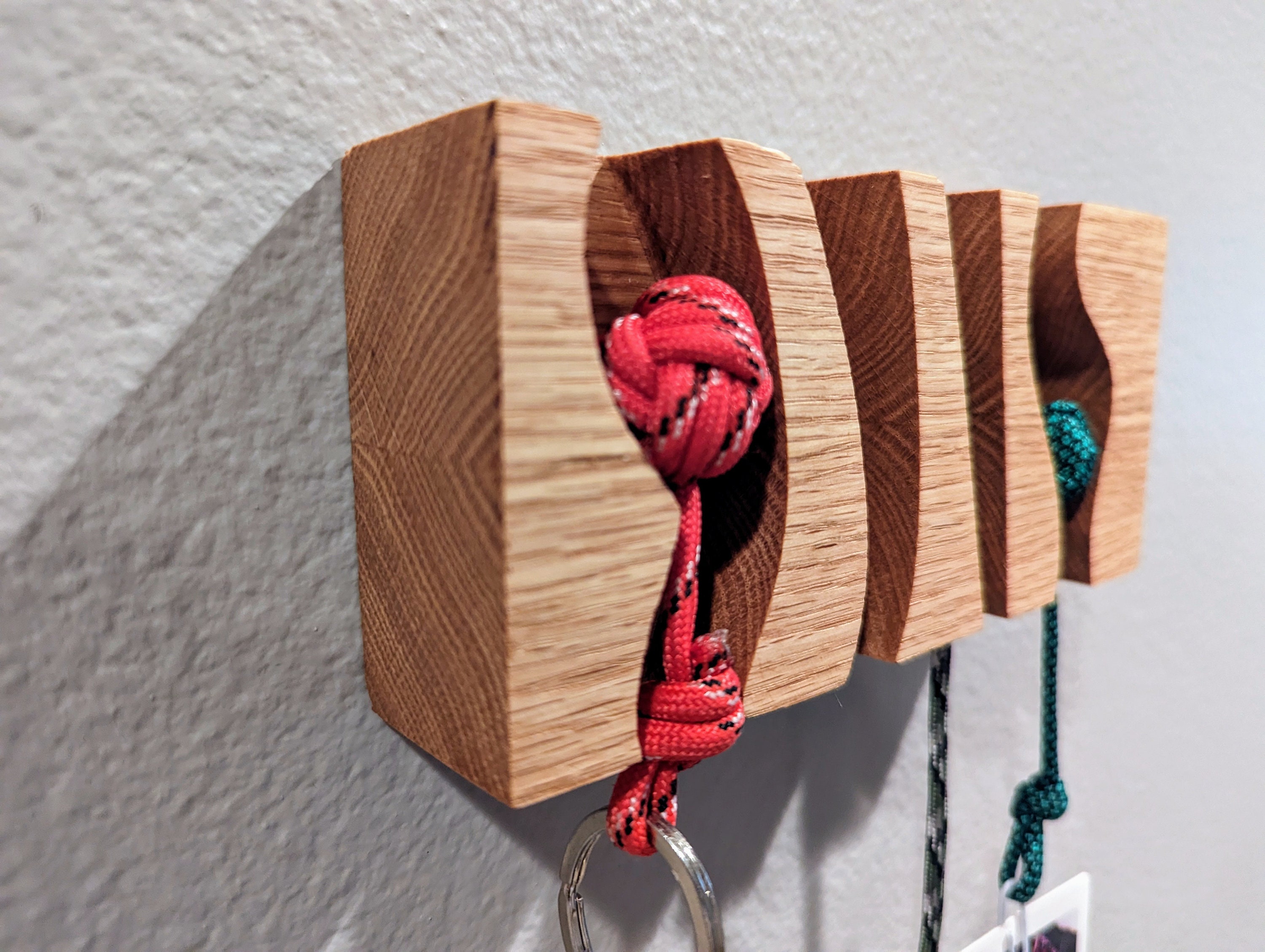 Rock Climbing, Key Chain Wall Holder (small White Oak Version) - Etsy