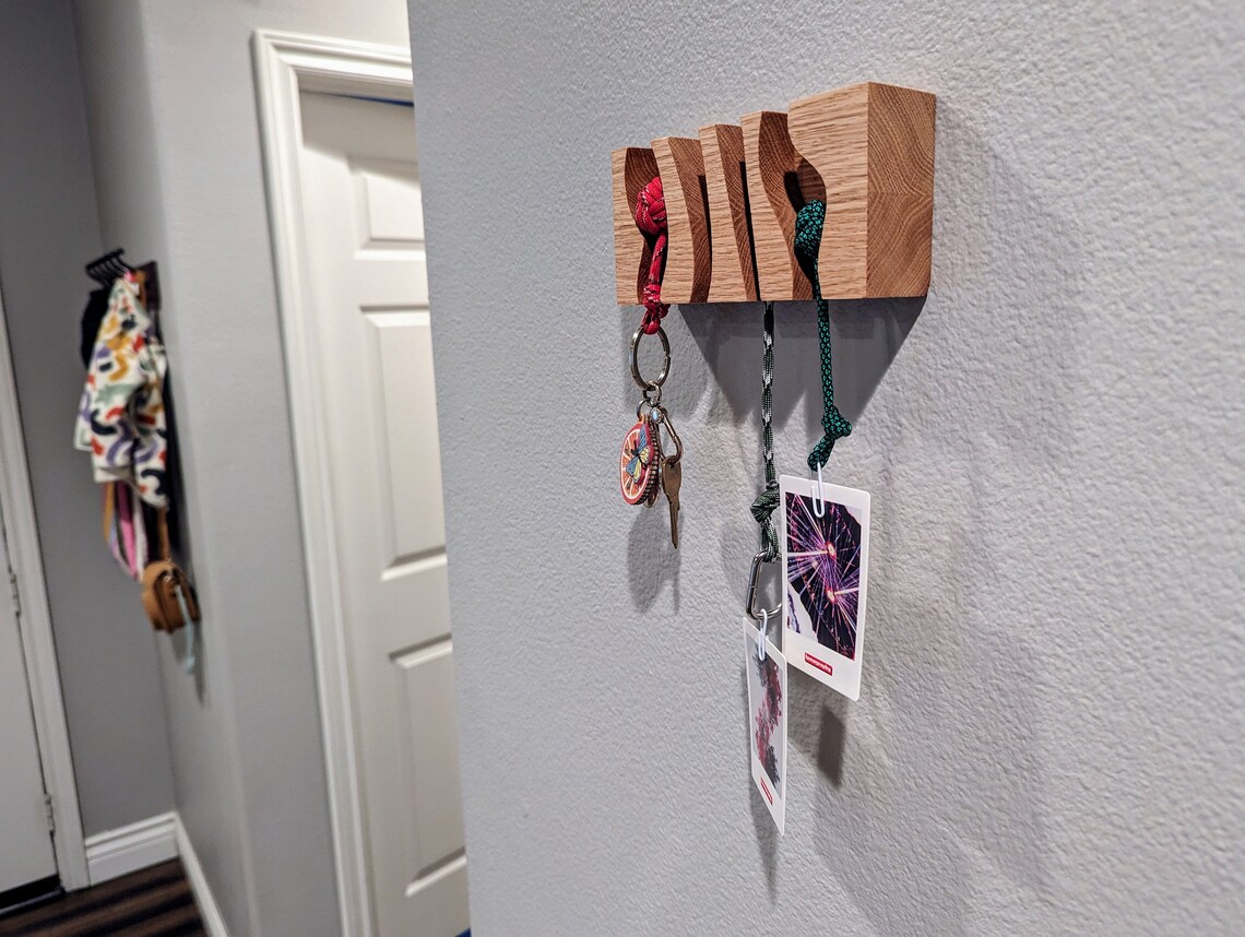 Rock Climbing, Key Chain Wall Holder small White Oak Version - Etsy