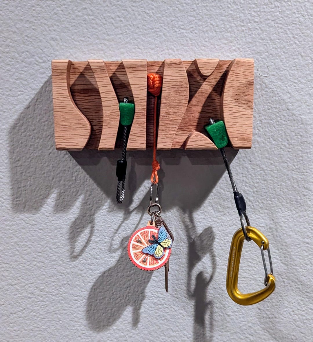 Rock Climbing, Key Chain Wall Holder (small White Oak Version) - Etsy