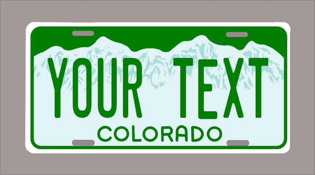 Colorado License Plate -custom Text- - Etsy