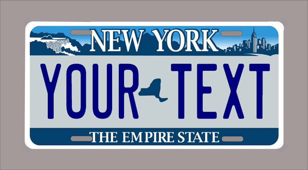 New York License Plate -custom Text- - Etsy