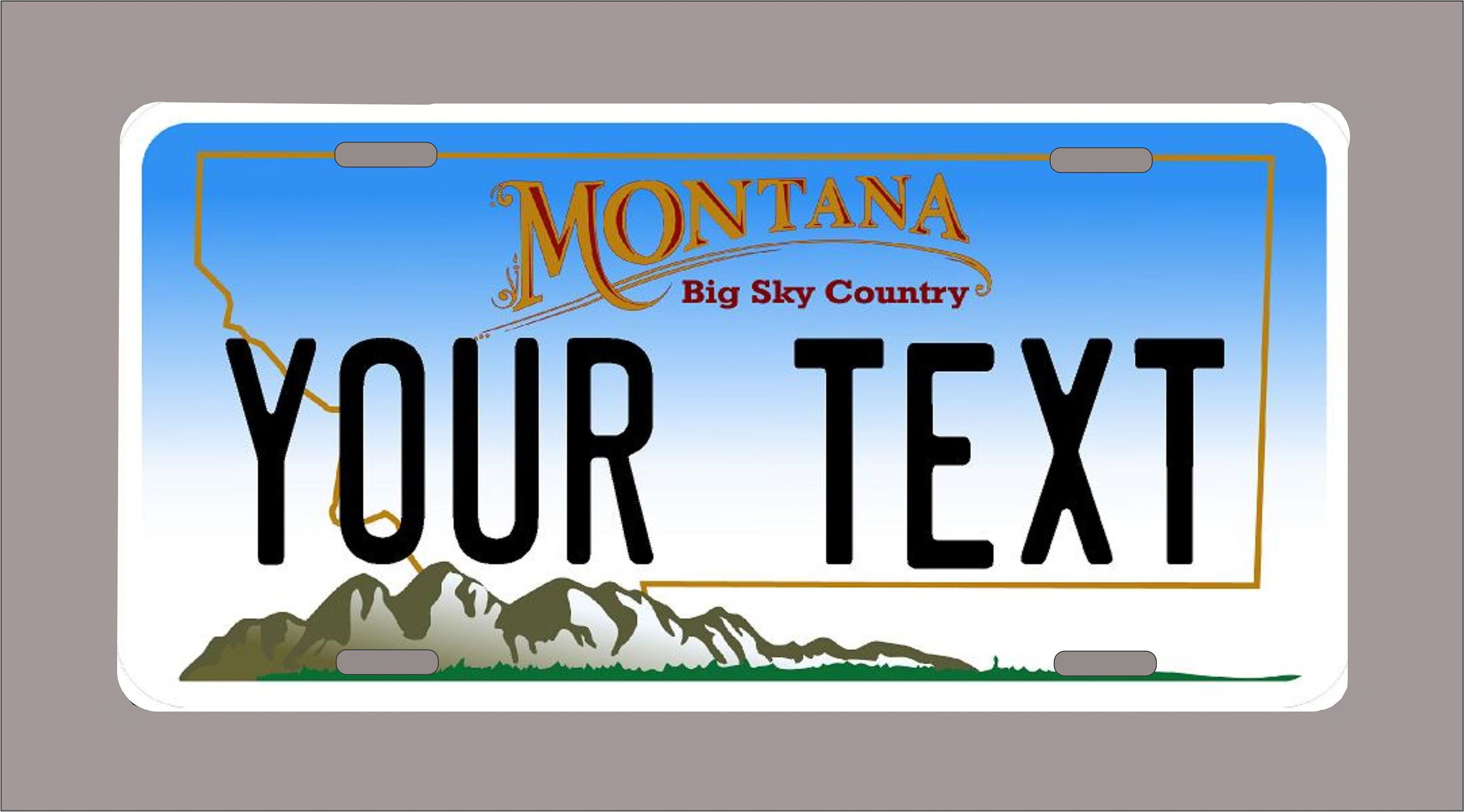 Montana License Plate custom Text - Etsy
