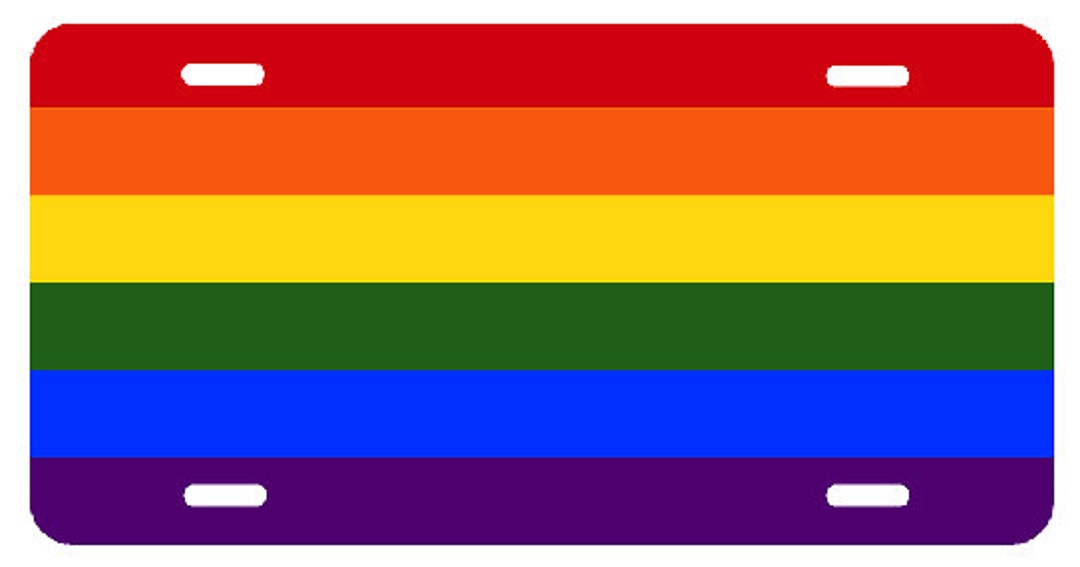 LGBT Pride License Plate -custom Text- - Etsy