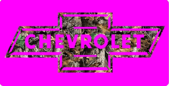 Pink Camo Chevy Logo