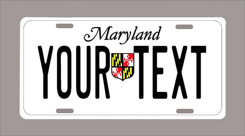 Maryland License Plate custom Text - Etsy