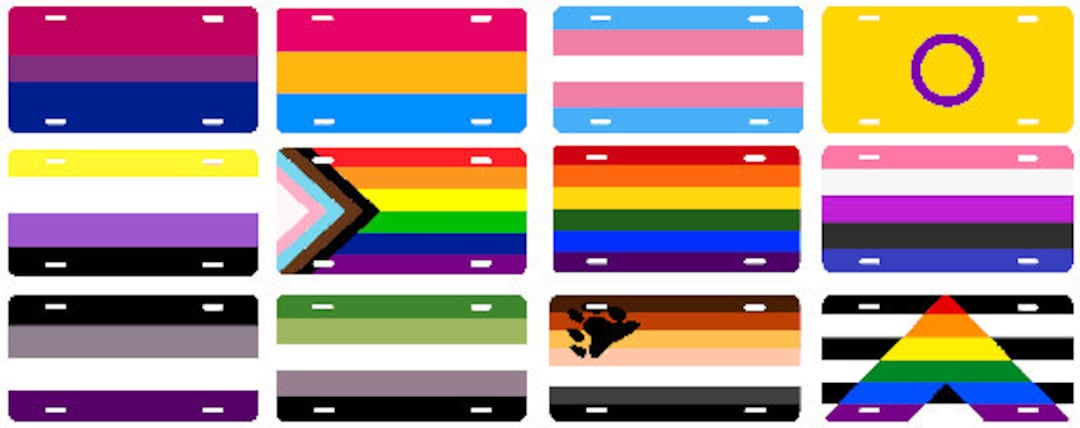 LGBT Pride License Plate -custom Text- Multiple Options - Etsy