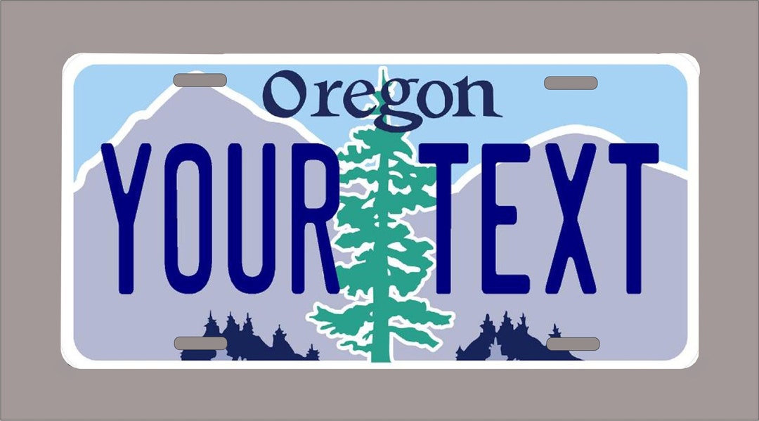 Oregon License Plate -custom Text- - Etsy