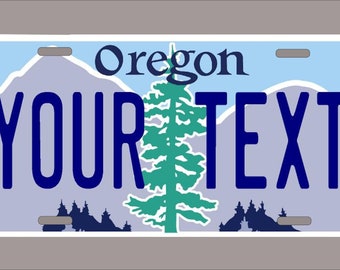 Custom License Plate Oregon - Etsy