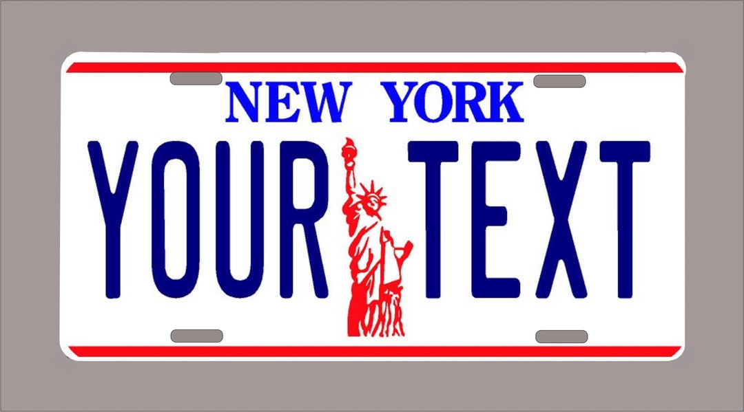 New York License Plate custom Text - Etsy