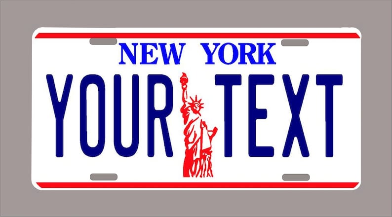 New York License Plate custom Text - Etsy
