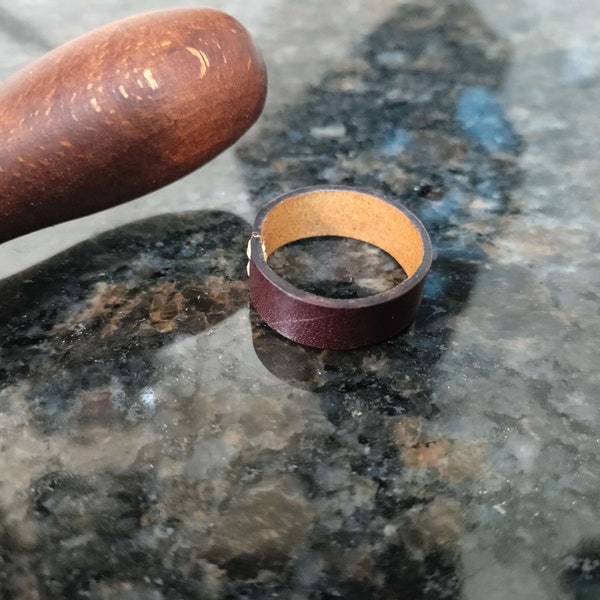 Leather Ring - Etsy