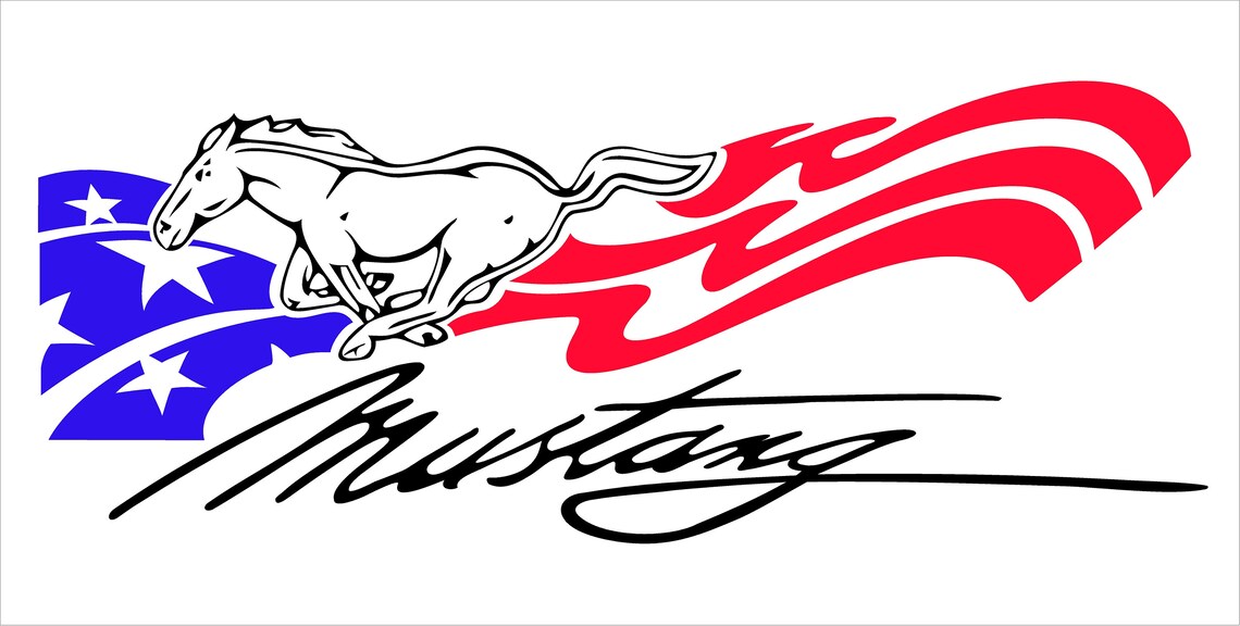 American Flag Mustang License Plate - Etsy