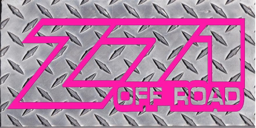 Diamond Plate Chevy Z71 off Road License Plate -pink Text- - Etsy