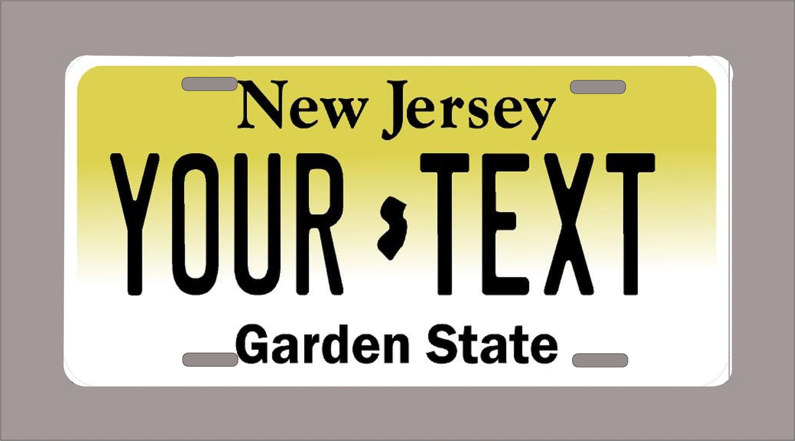 New Jersey License Plate custom Text - Etsy