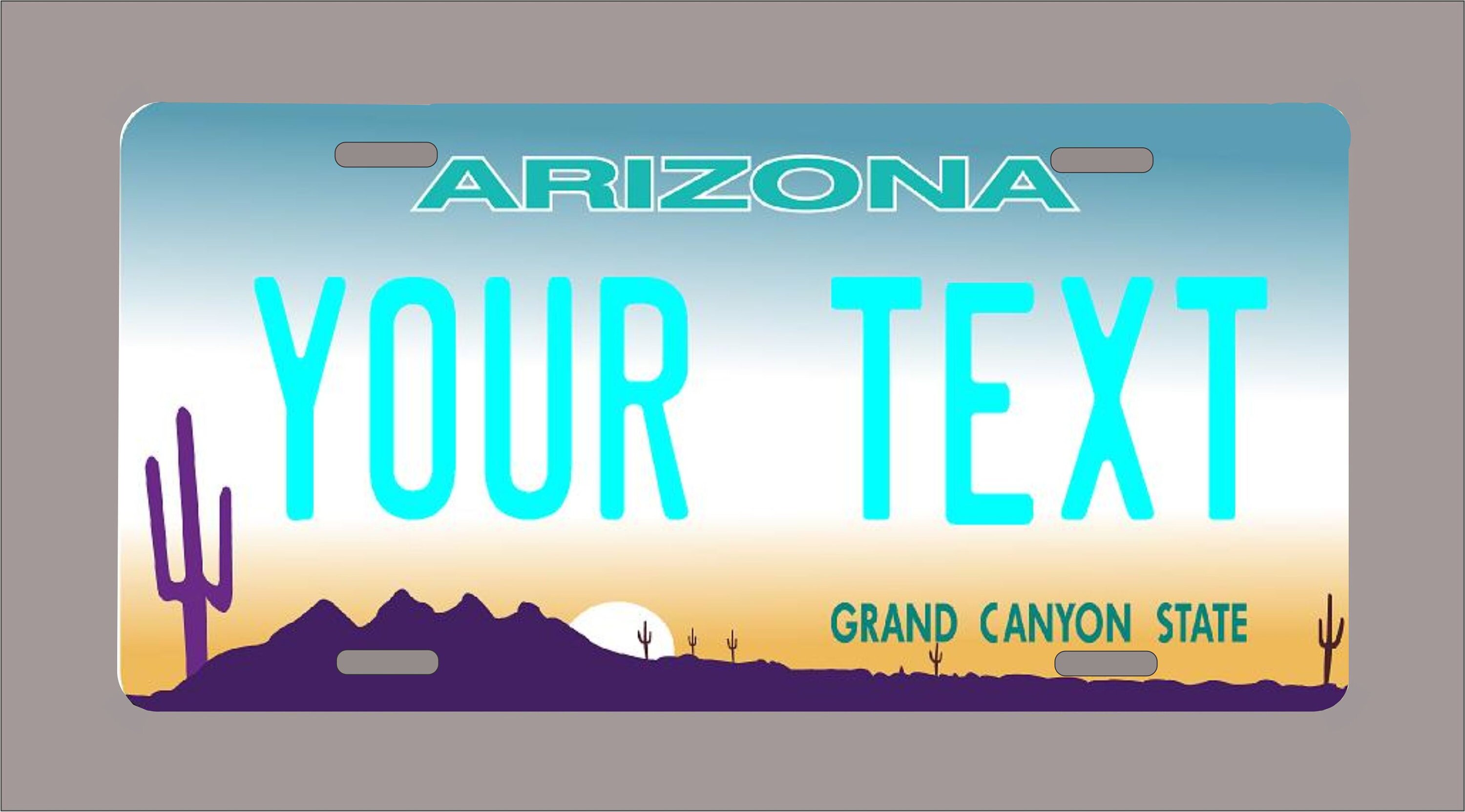 Arizona License Plate custom Text - Etsy