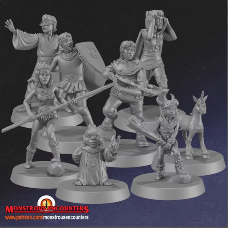 Dnd Miniatures Paintable - Etsy