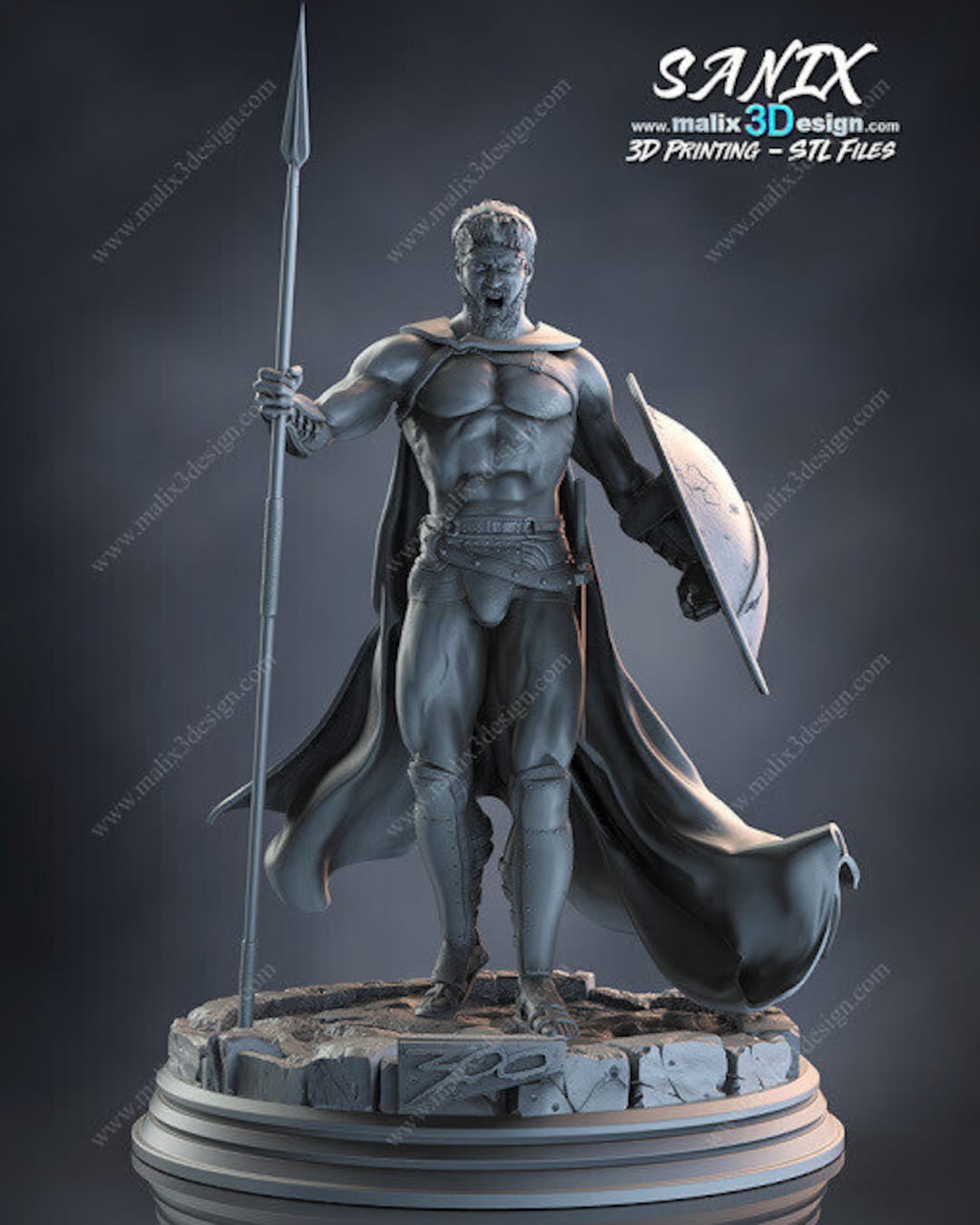 Leonidas ( 300 Spartans ) Kit - Sanix3d - High Quality Photopolymer ...