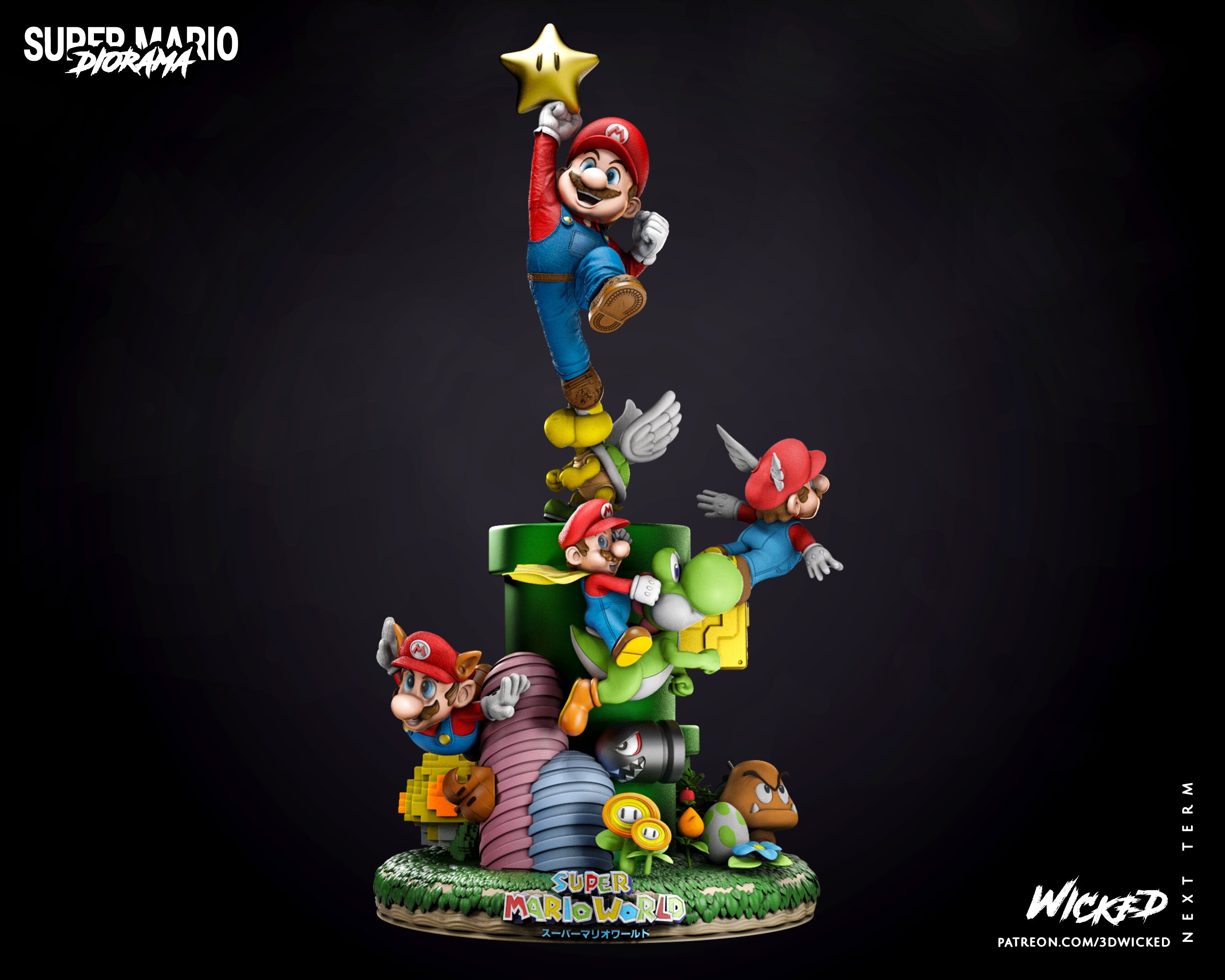 Super Mario DIORAMA COMPLETE Kit - by Wicked - High Quality ...