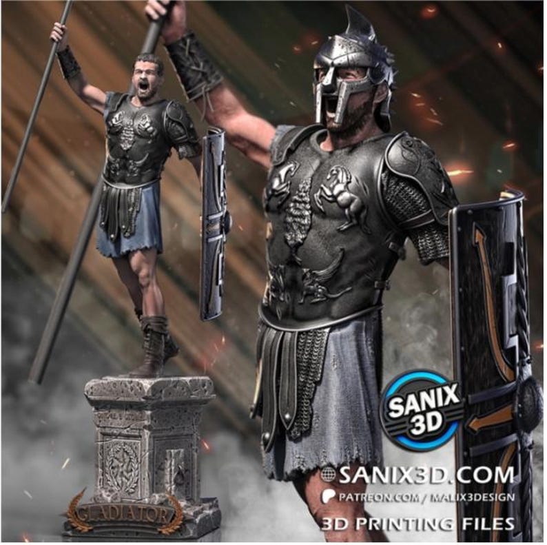EXTREMELY HOT ITEM - Gladiator Model Kit - Scale 1:8 - Sanix3d - High ...