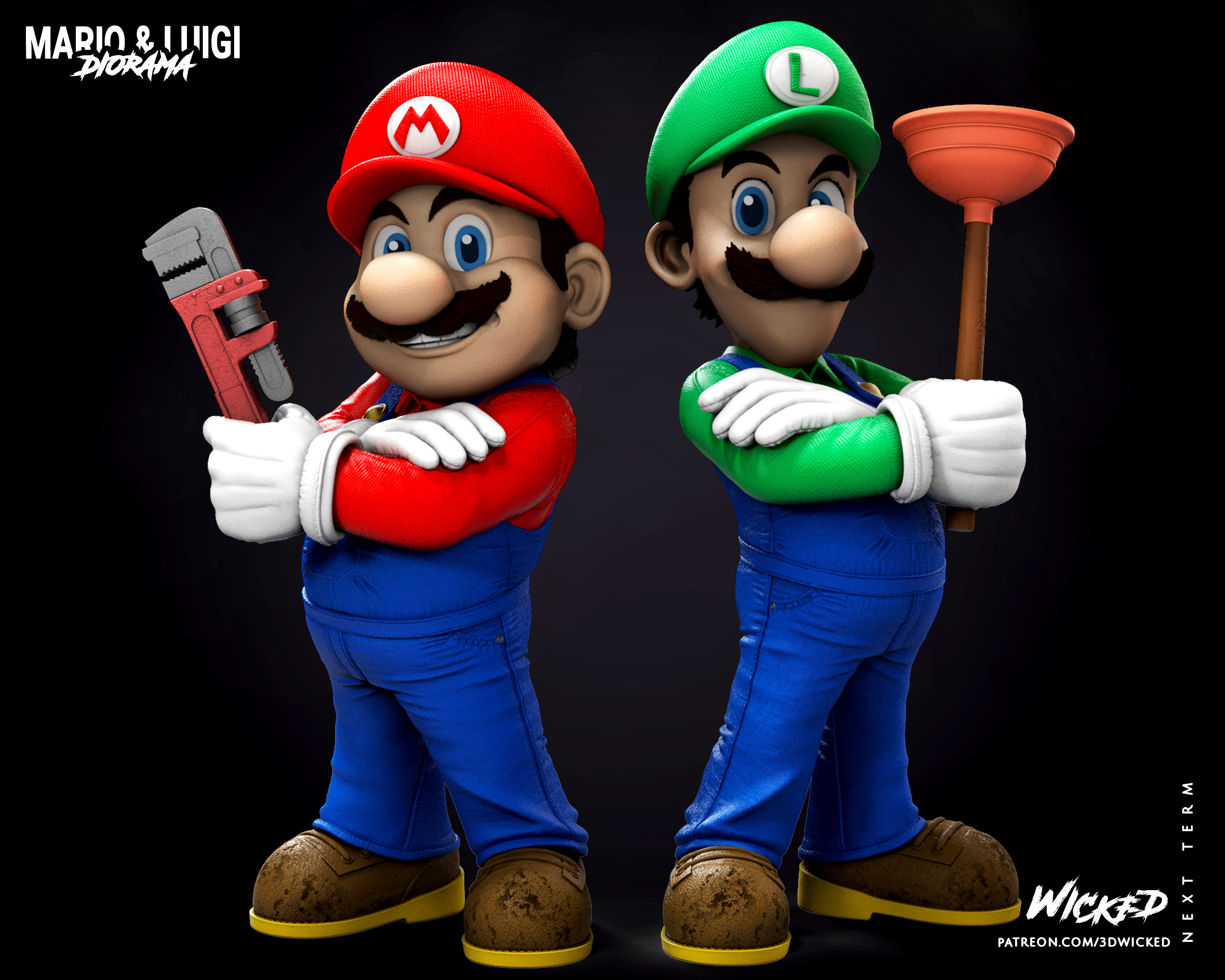 Mario & Luigi Kit - by Wicked - High Quality Photopolymer Resin - Etsy