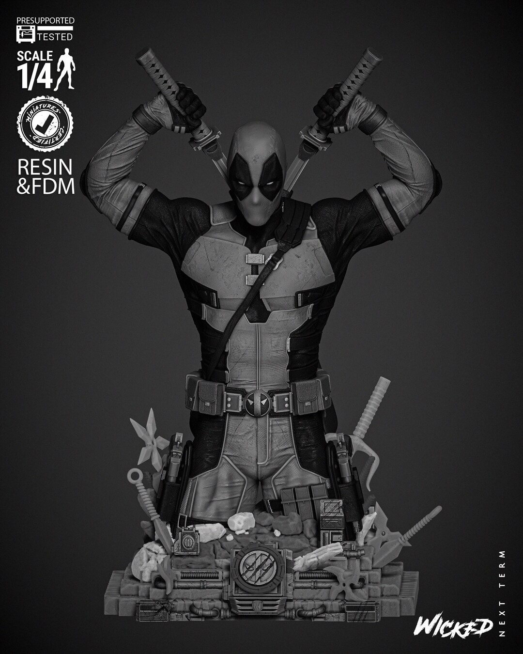 Deadpool & Wolverine the Immortal Friends Bust Kit - Scale 1:6 ...