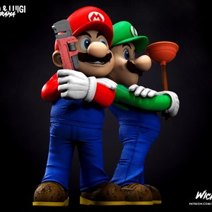 Mario & Luigi Kit - by Wicked - High Quality Photopolymer Resin - Etsy