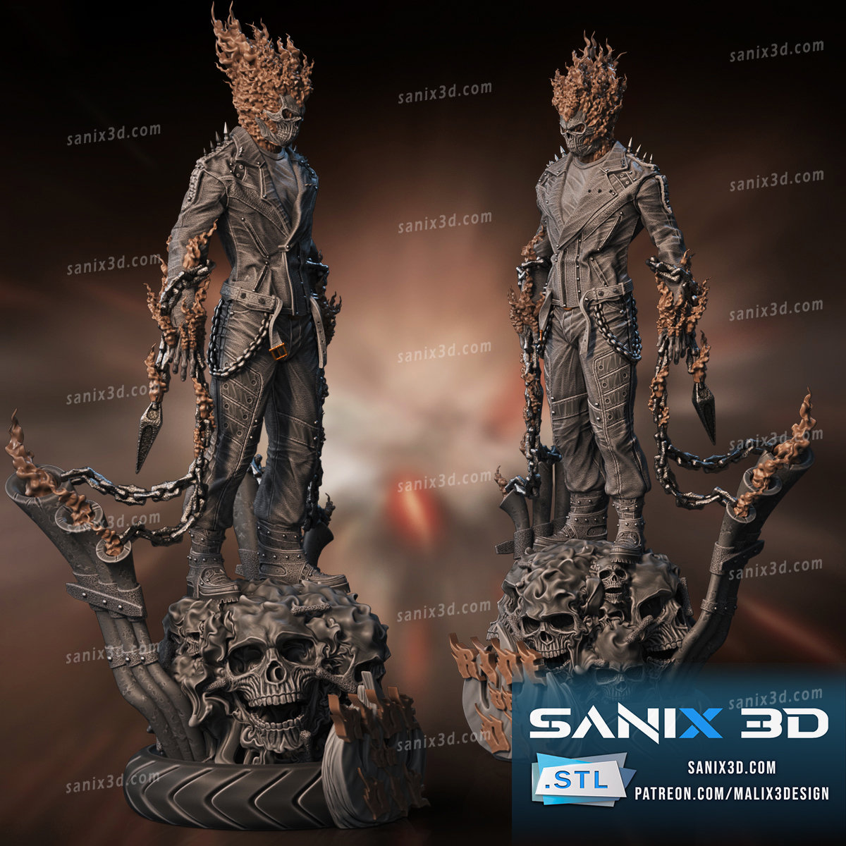 Ghost Rider Kit - Scale 1:10 - Sanix3d - High Quality Photopolymer ...