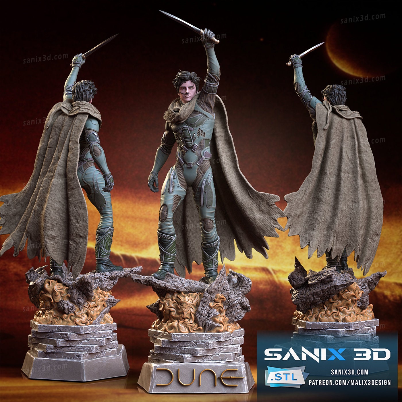 DUNE ( Paul Atreides ) Model Kit - Scale 1:8 - Sanix3d - High Quality ...