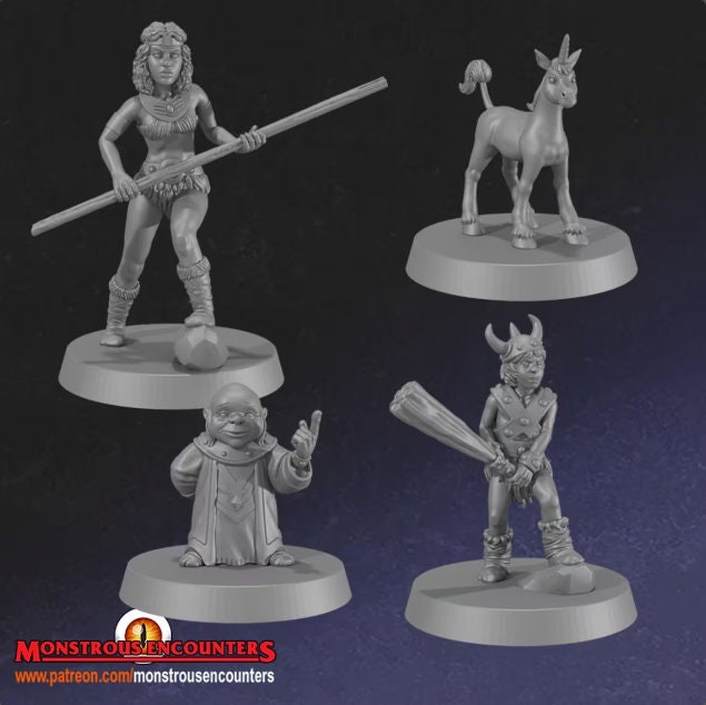 Dnd Cartoon Show Hero Miniatures | Unpainted Resin 3D Prints | Classic ...