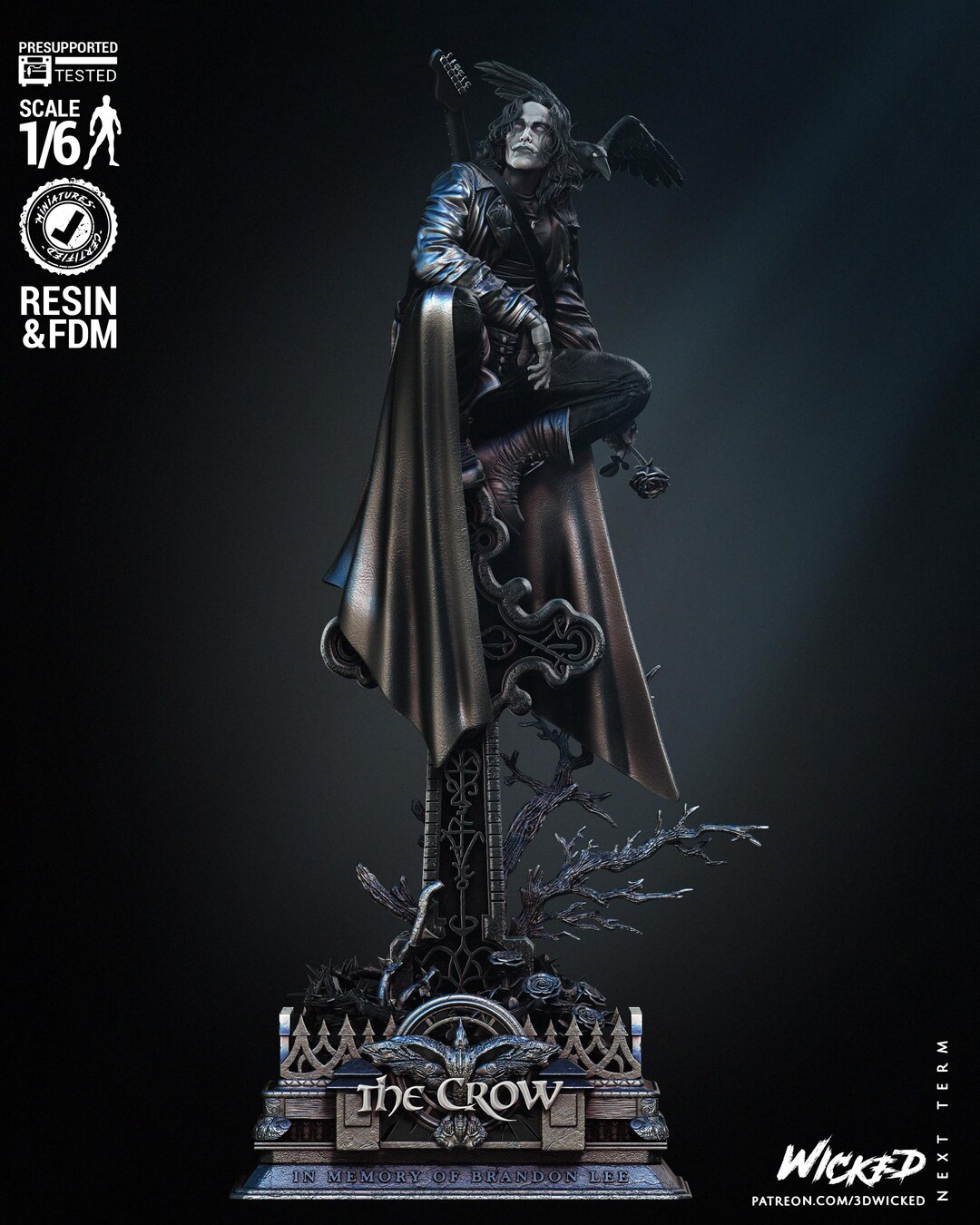 The Crow Sculpture Kit - Scale 1:10 - Wicked - High Quality ...