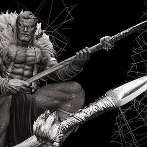 Kraven the Hunter Sculpture Kit - by Wicked - High Quality Photopolymer ...