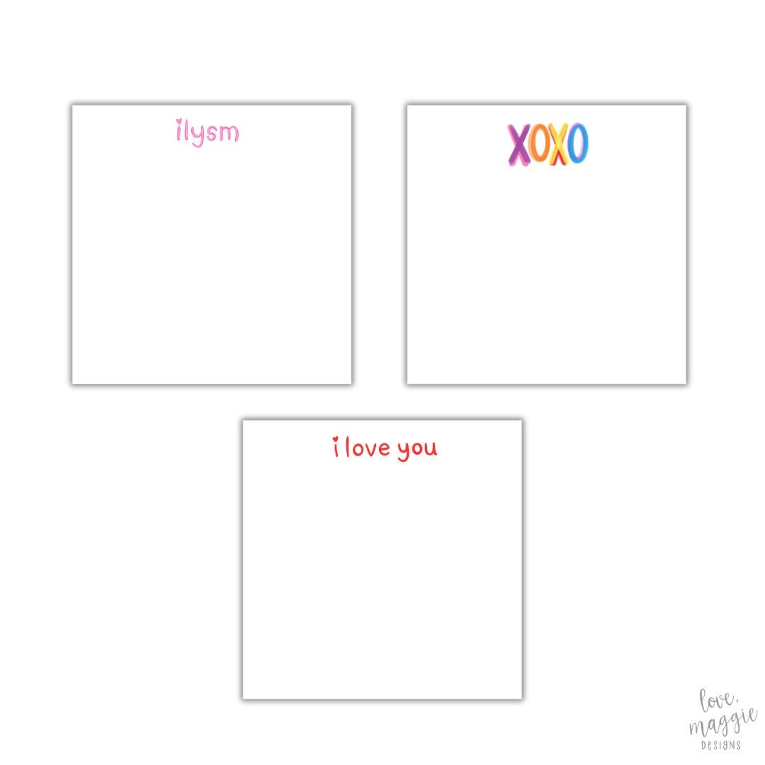 Love Collection Notepad (5.5X5.5), I Love You Notepad, Family Notepad ...