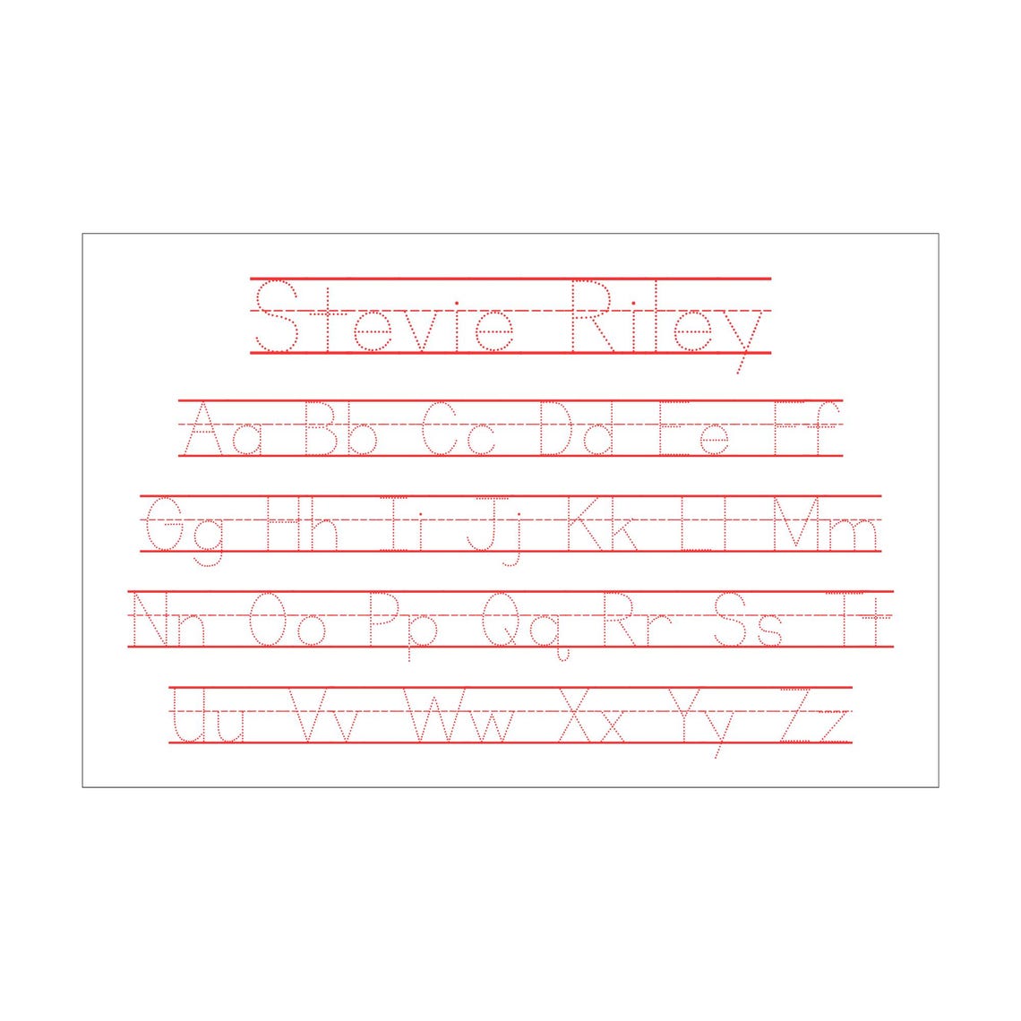 Personalized Laminated Placemat | Tracing Laminated Placemat | Children ...