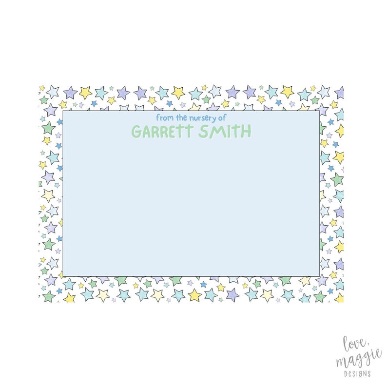 Star Stationary, Star Thank You Cards, Baby Shower Notecards, Baby ...