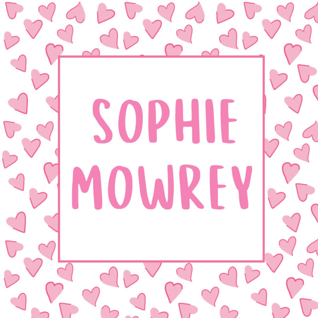 Pink Heart Calling Card, Pink Heart Gift Tag, Enclosure Card - Etsy