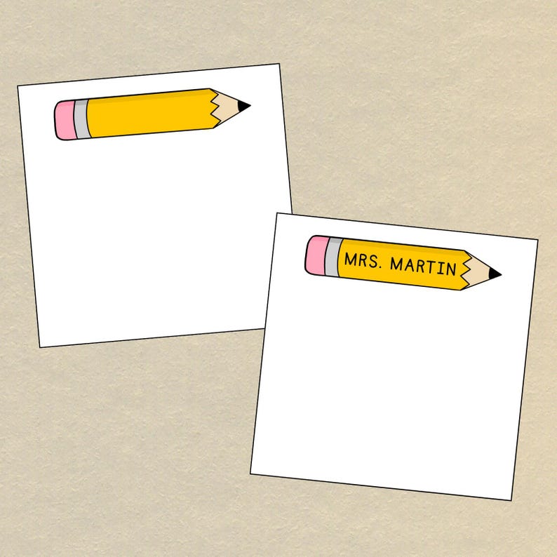 Back to School 8" Square Notepad | 5.5" Square Note Pad | to Do List ...
