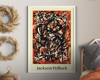 Jackson Pollock Free Form - Etsy