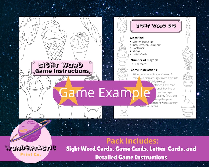 Sight Word Game Pack Sight Words Learn to Read Game Fun - Etsy