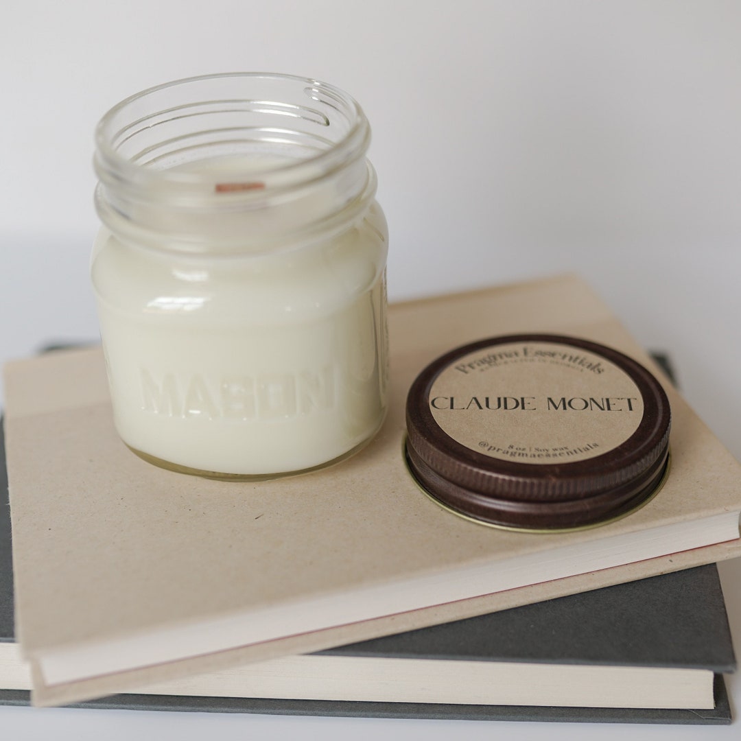 Luxury Soy Wax Candle | Claude Monet | Wood Wick Candles | Clean ...