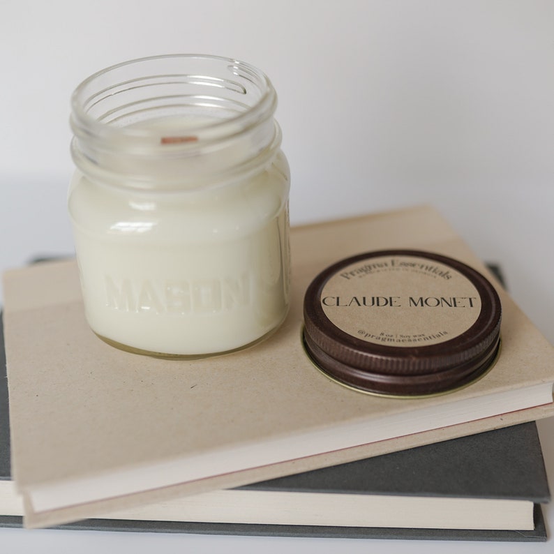 Luxury Soy Wax Candle | Claude Monet | Wood Wick Candles | Clean ...