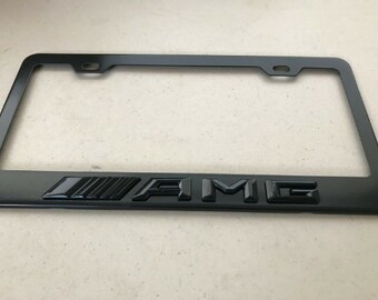 Black Amg License Frame - Etsy